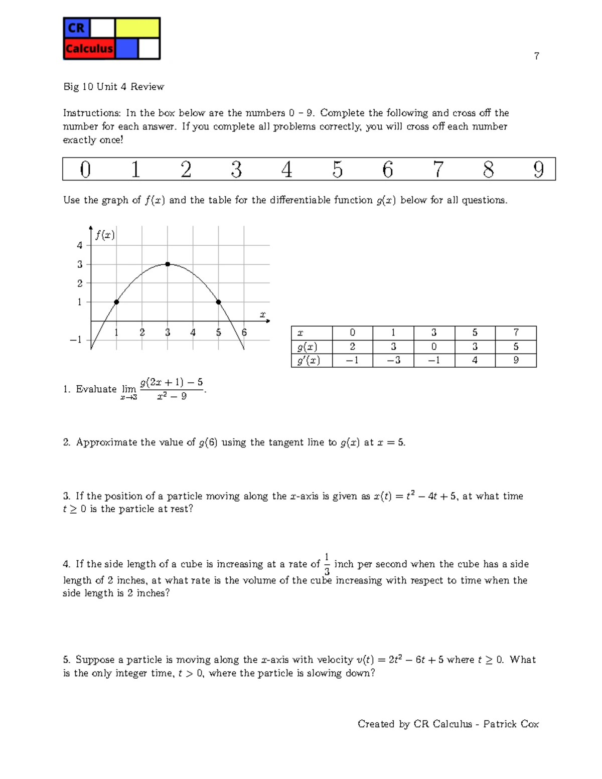 2015 AB Multiple Choice KEY - AP ® Calculus AB Practice Exam From the ...