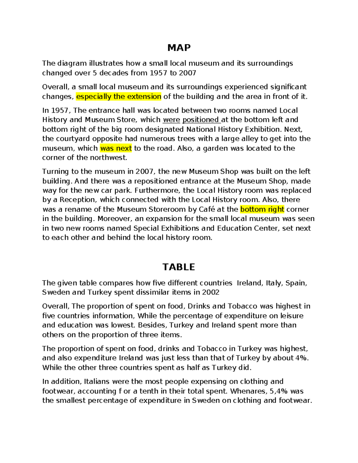 Writing task 1 Map - table - MAP The diagram illustrates how a small ...