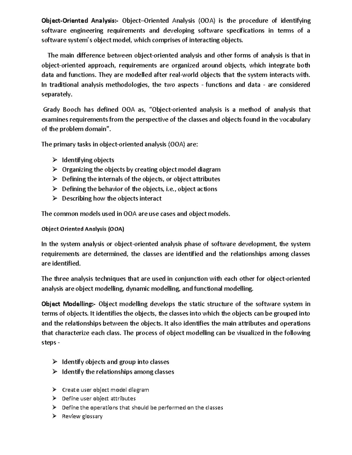 Object-Oriented Analysis and Design: Comprehensive Overview (CS101) - Studocu