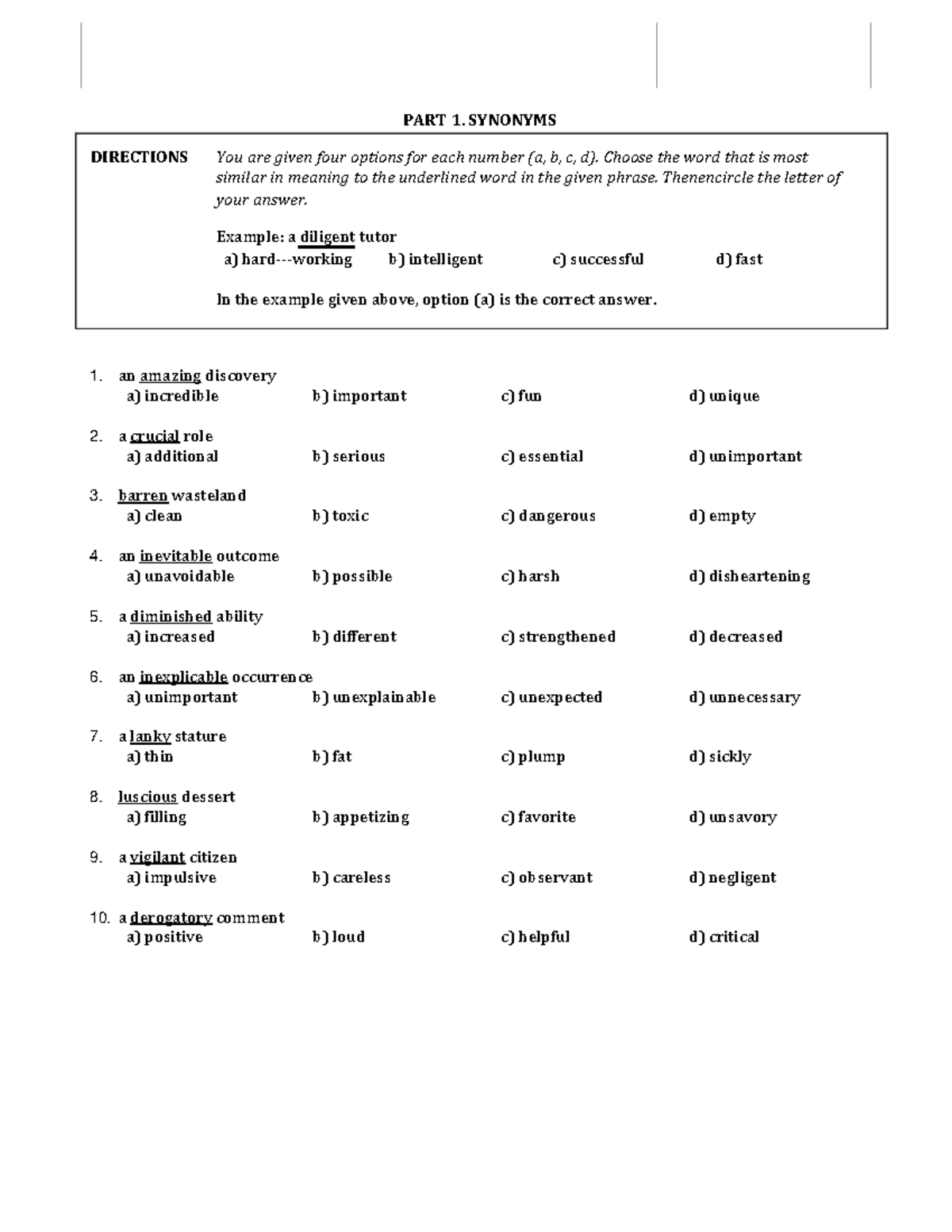 Ncae-english-reviewer-in-english compress - PART 1. SYNONYMS DIRECTIONS ...