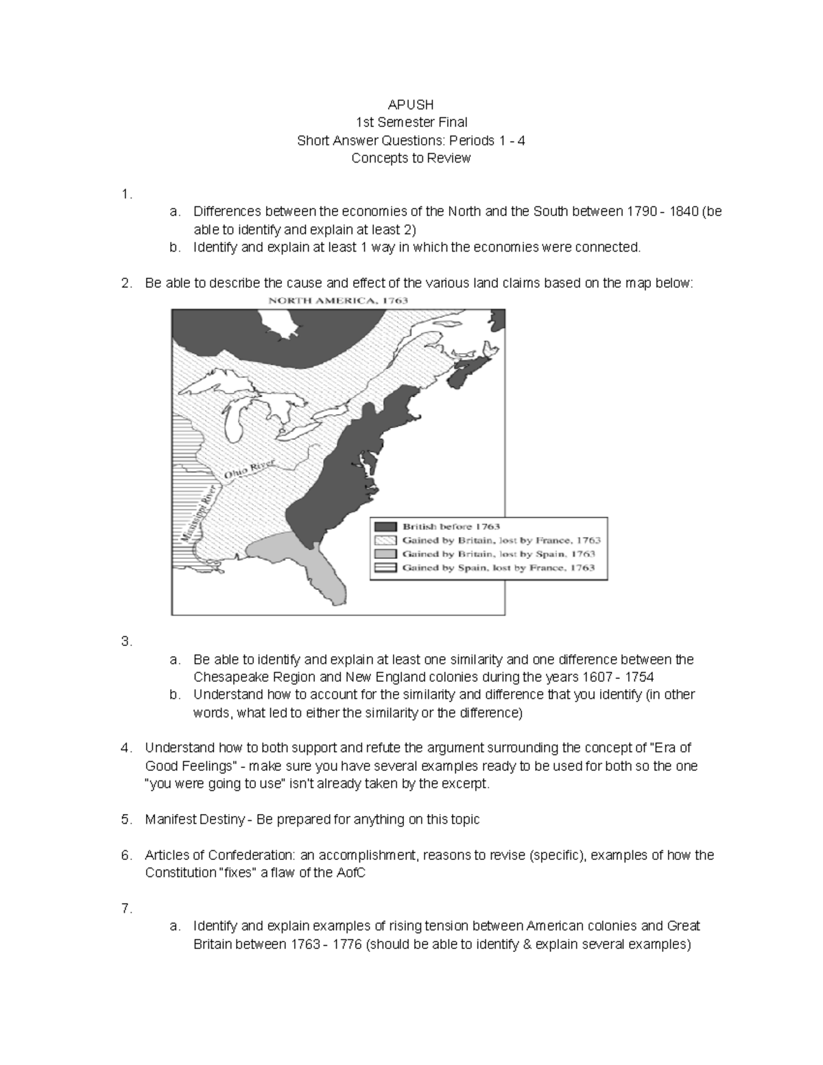 APUSH 2024 Winter Final Exam Review: Key Concepts for Success - Studocu