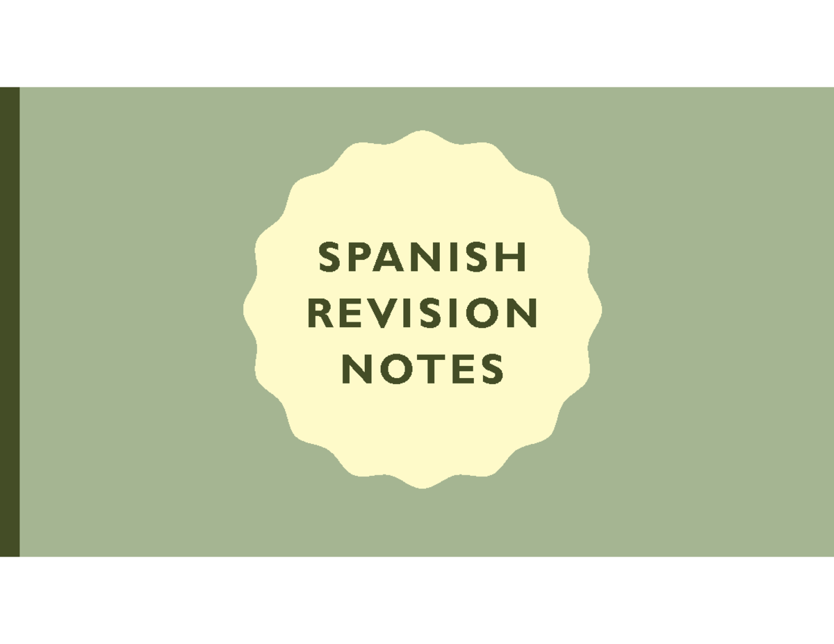 AQA A-Level Spanish: Comprehensive Revision Notes for Topics and ...