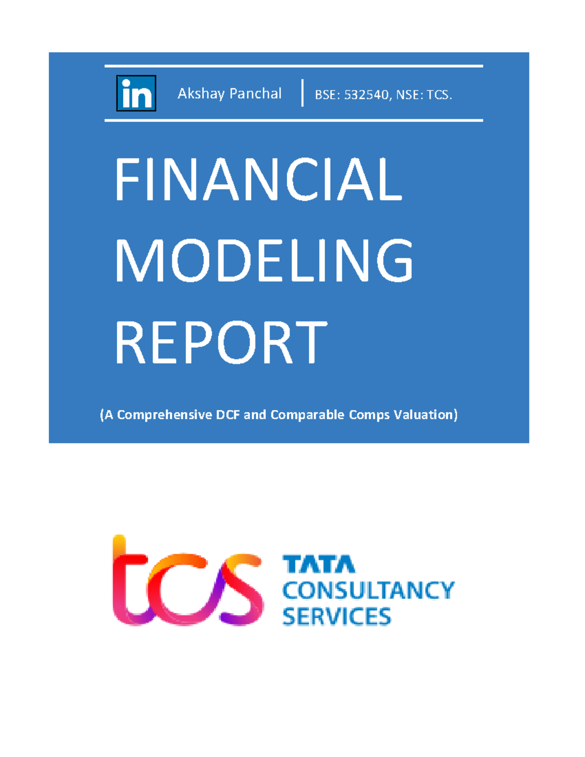Financial Modeling Report for TCS (BSE: 532540 | NSE: TCS) - Studocu