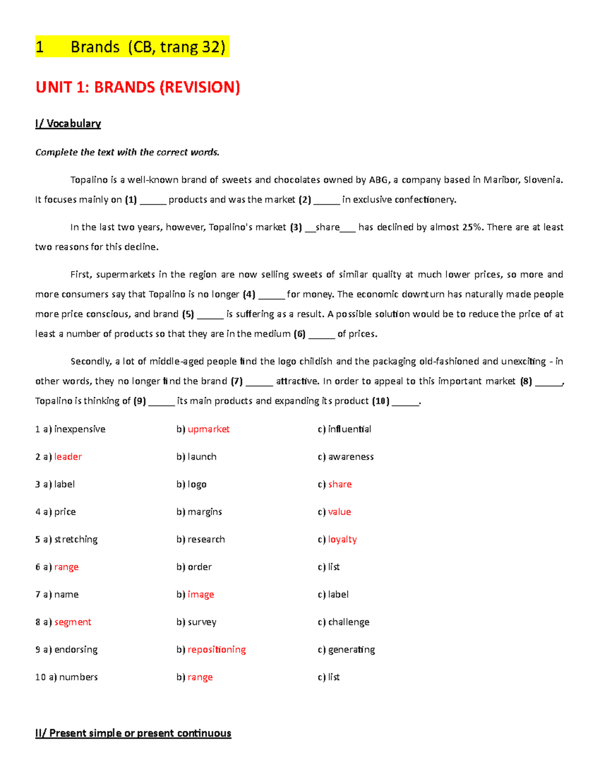 Brands Lecture Notes (CB) - Key Concepts and Market Analysis - Studocu