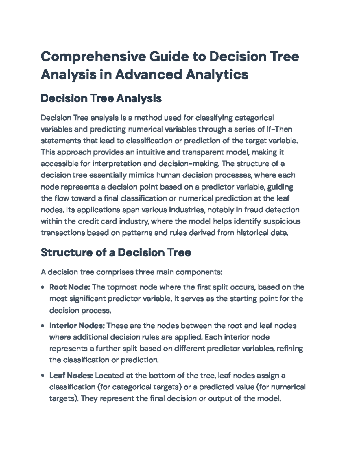 Comprehensive Guide to Decision Tree Analysis in Advanced Analytics ...
