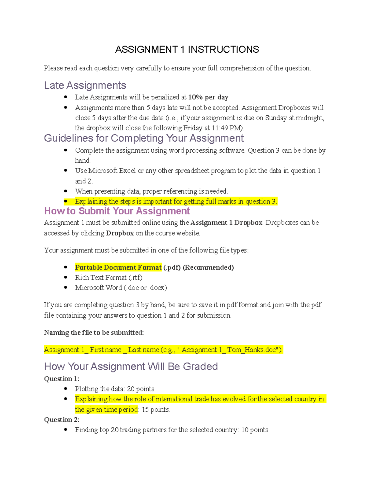 ASSIGNMENT 1 INSTRUCTIONS AND GUIDELINES FOR SUBMISSION - Studocu