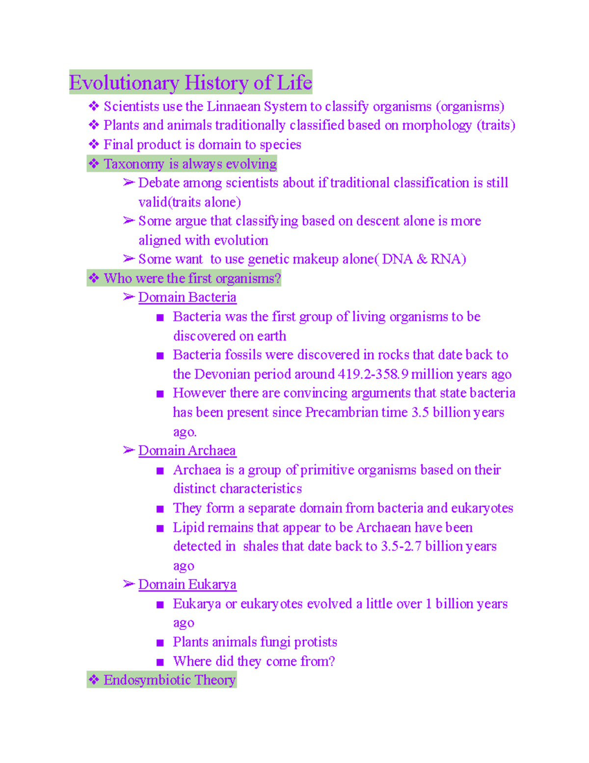 Intro to Biology Evolutionary History of Life - Deprecated API usage ...