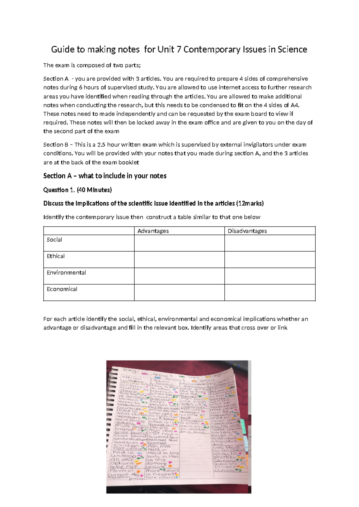 Unit 7 - Comprehensive Note-Making Guide for Contemporary Science ...