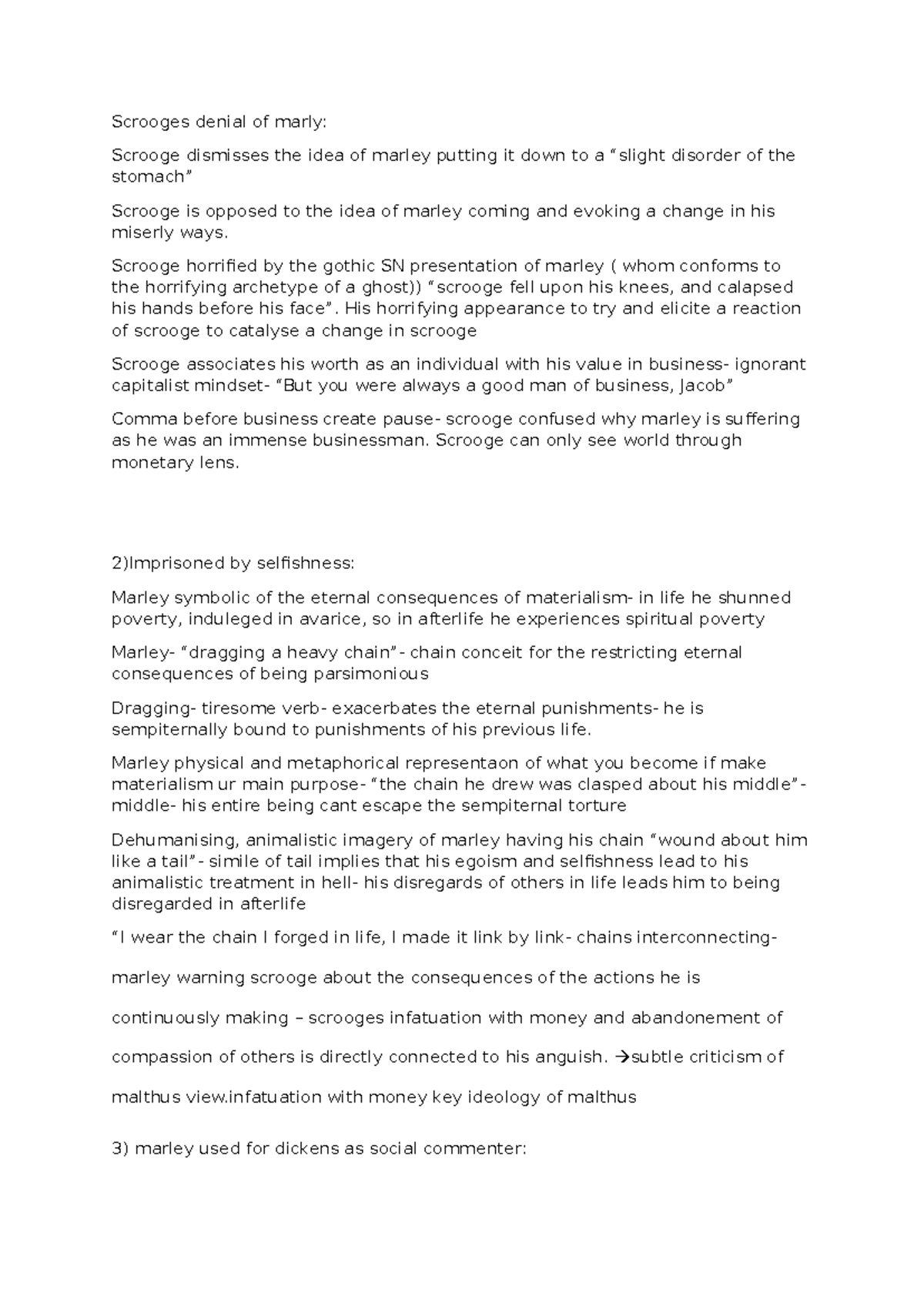 ACC FC: A Christmas Carol - Scrooge and Marley's Denial Analysis - Studocu
