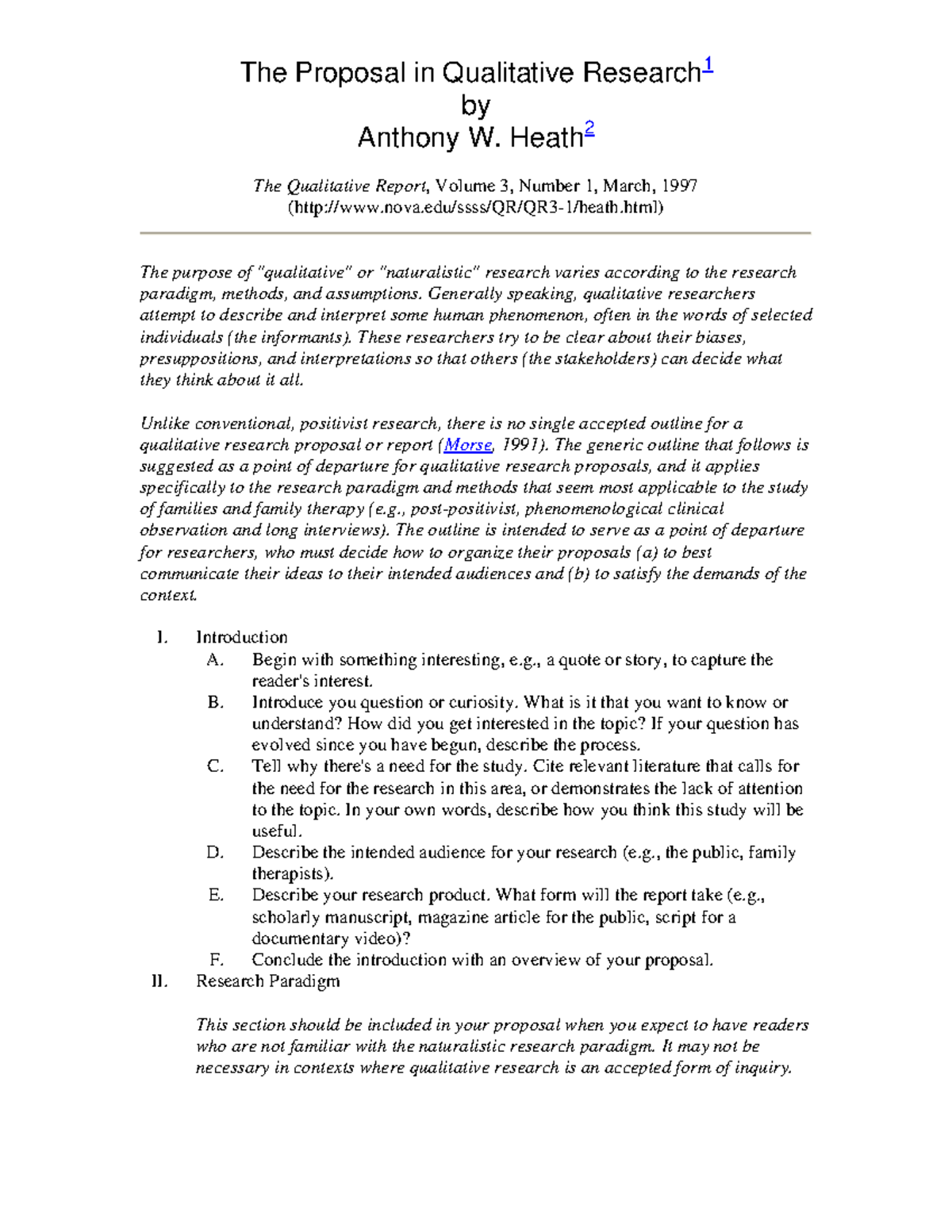 Qualitative Research Proposal: A Guide for Researchers - Studocu