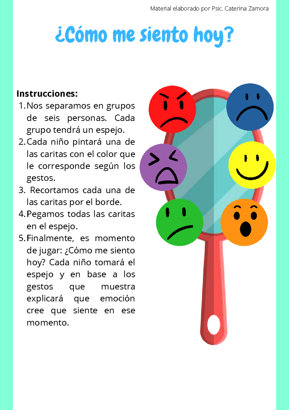 ¿Cómo me siento hoy - ejercicios de refuerzo de emociones - ¿Cómo me ...