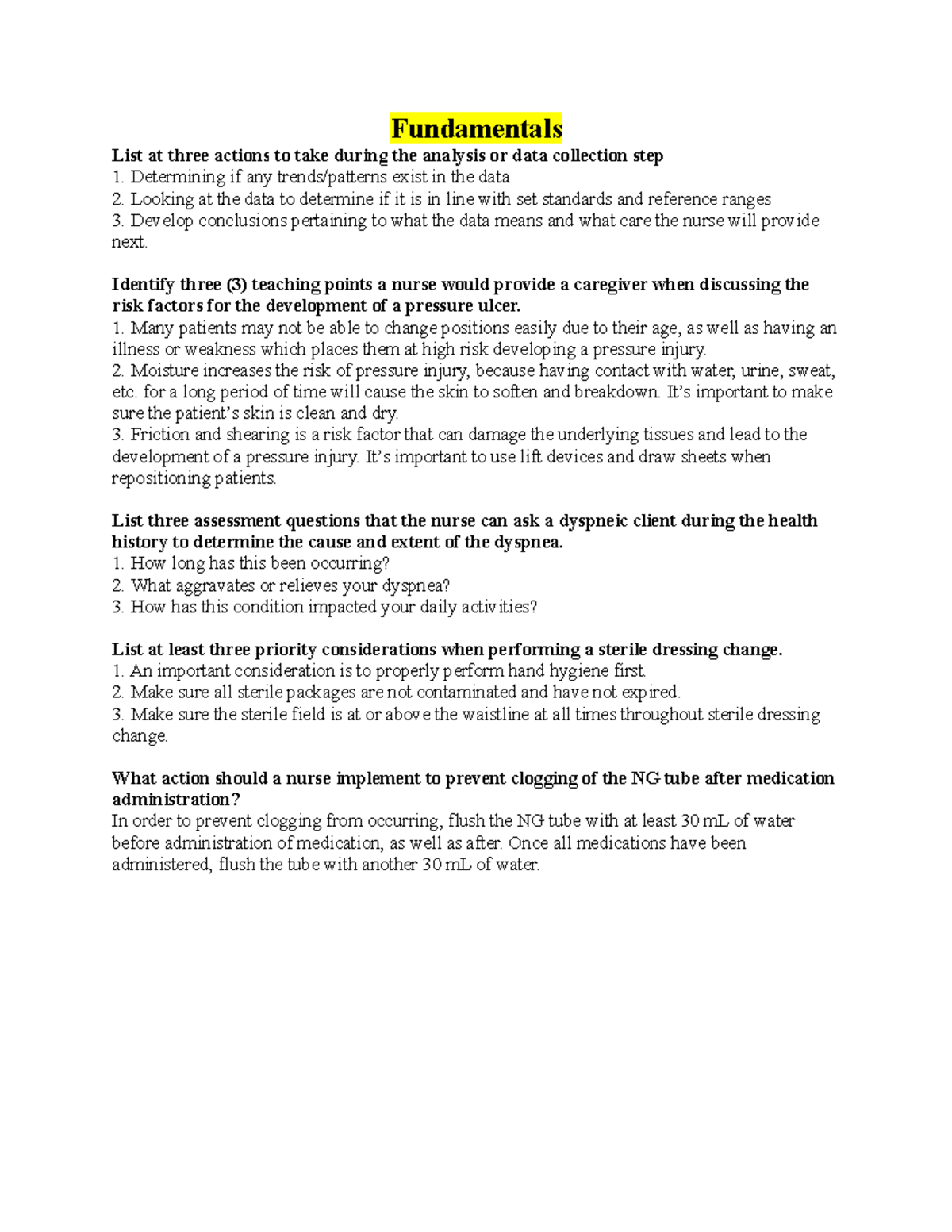 Nursing 101: Fundamentals Post Assignment Insights and Strategies - Studocu