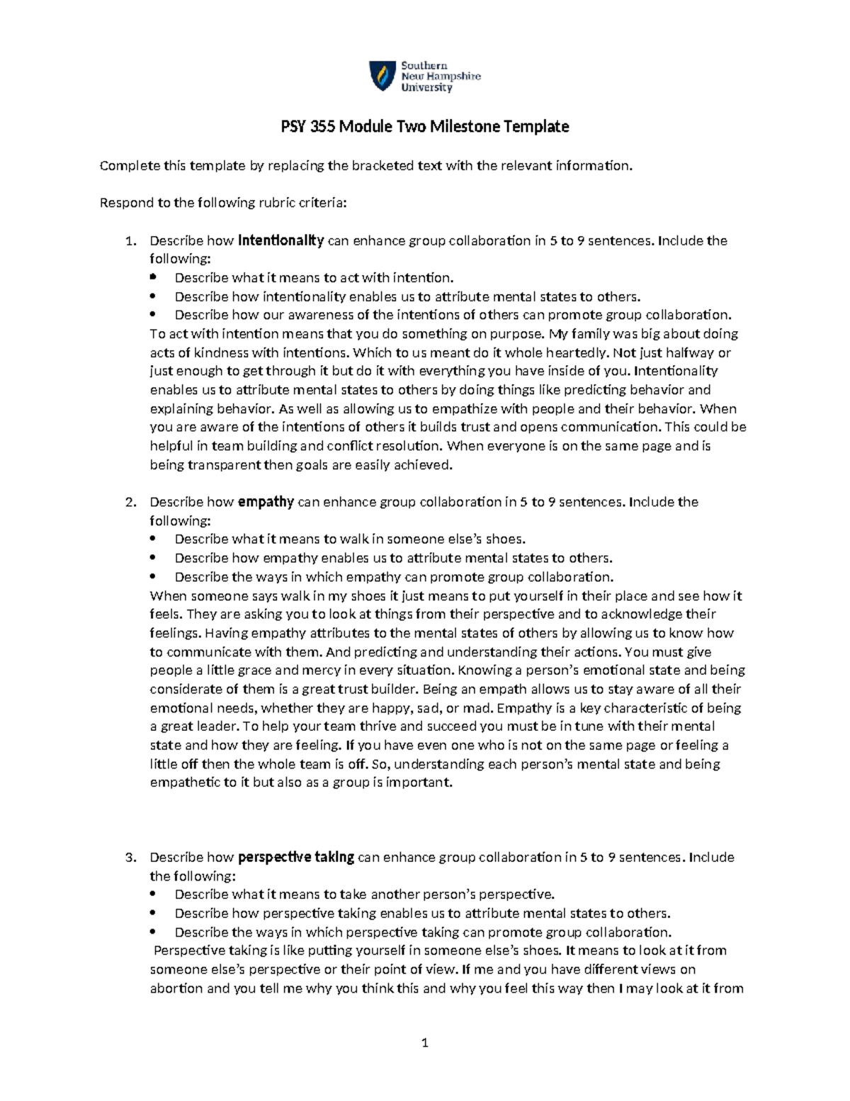 PSY 355 Module Two Milestone Template (1) - PSY 355 Module Two ...