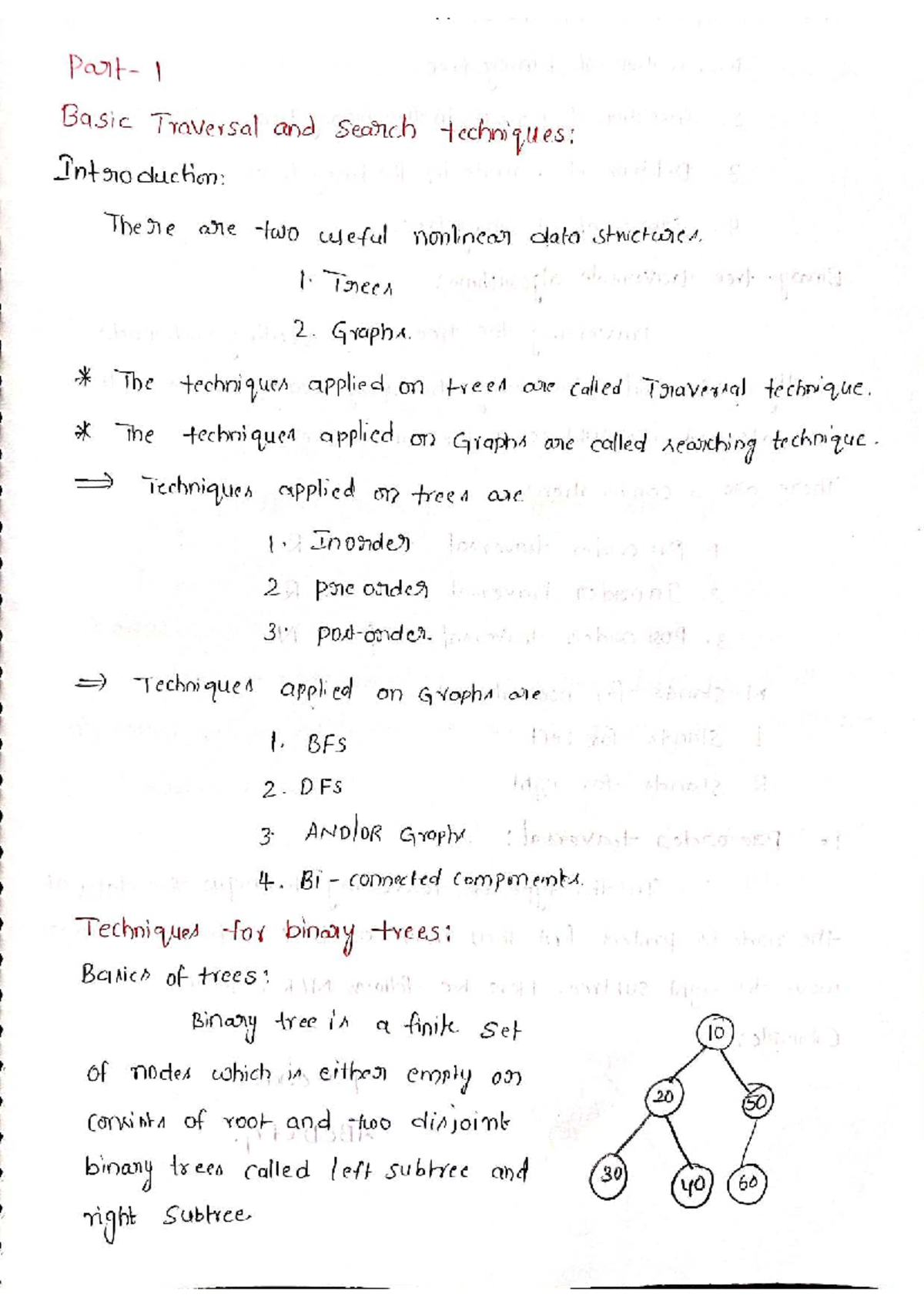 DAA 2 - Basic Traversal & Search Techniques in Trees & Graphs - Studocu
