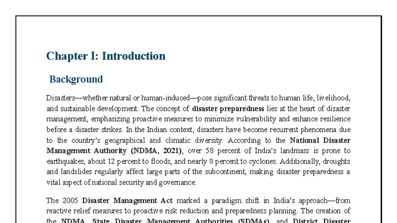 Disaster Preparedness in India: Roles of State, NGOs, Community & Media ...