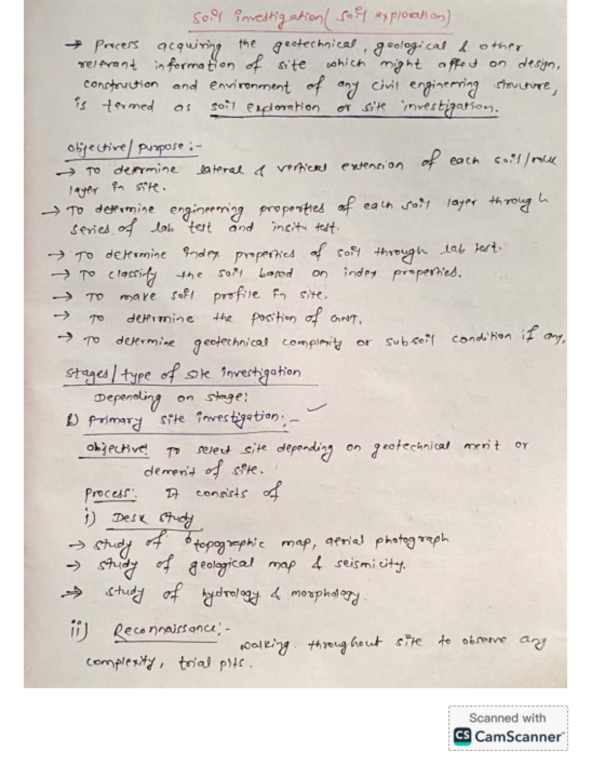 Site Investigation Process for Civil Engineering (PSC 080) - Studocu