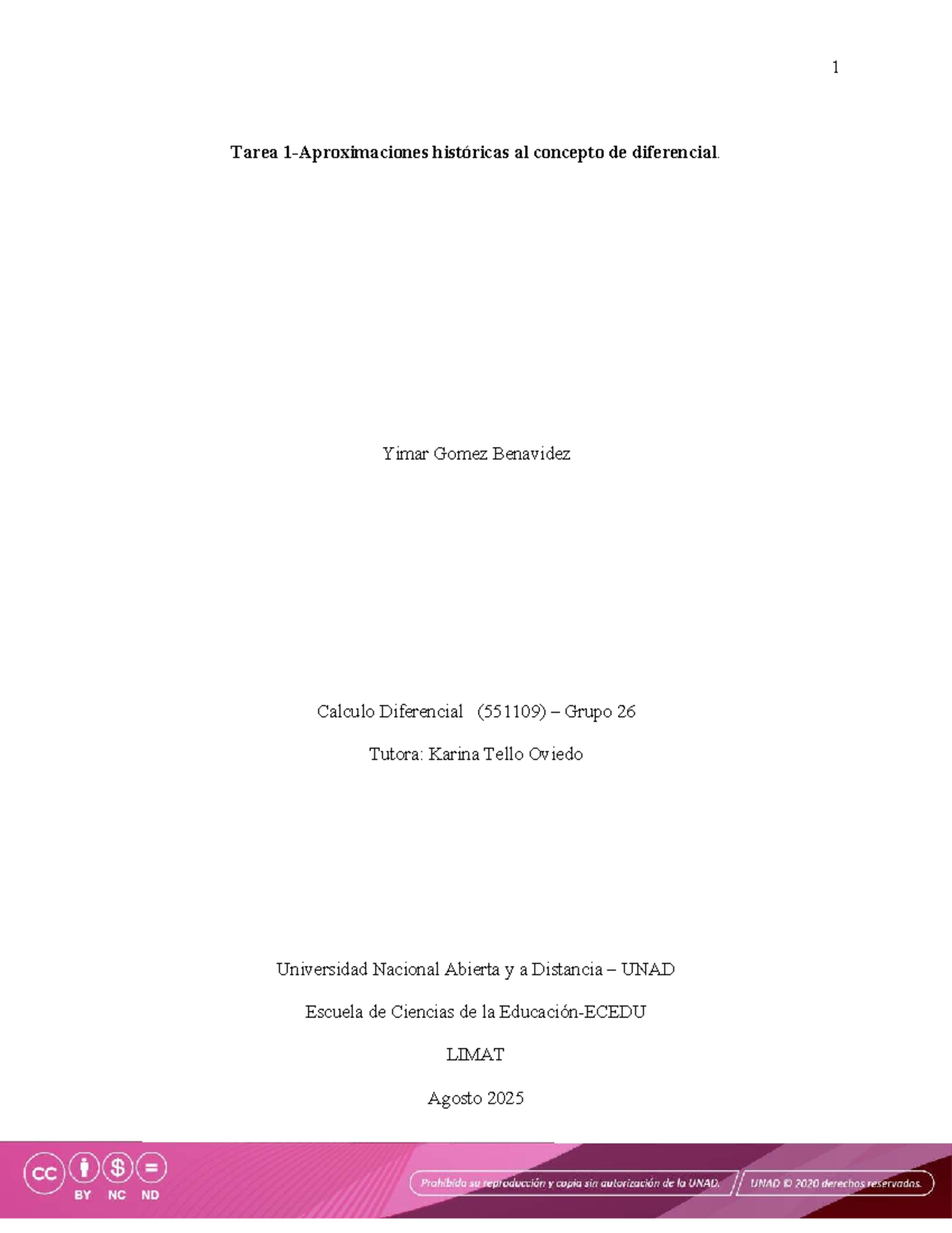 Tarea 1: Justificaciones del Cálculo Diferencial (551109) - Studocu