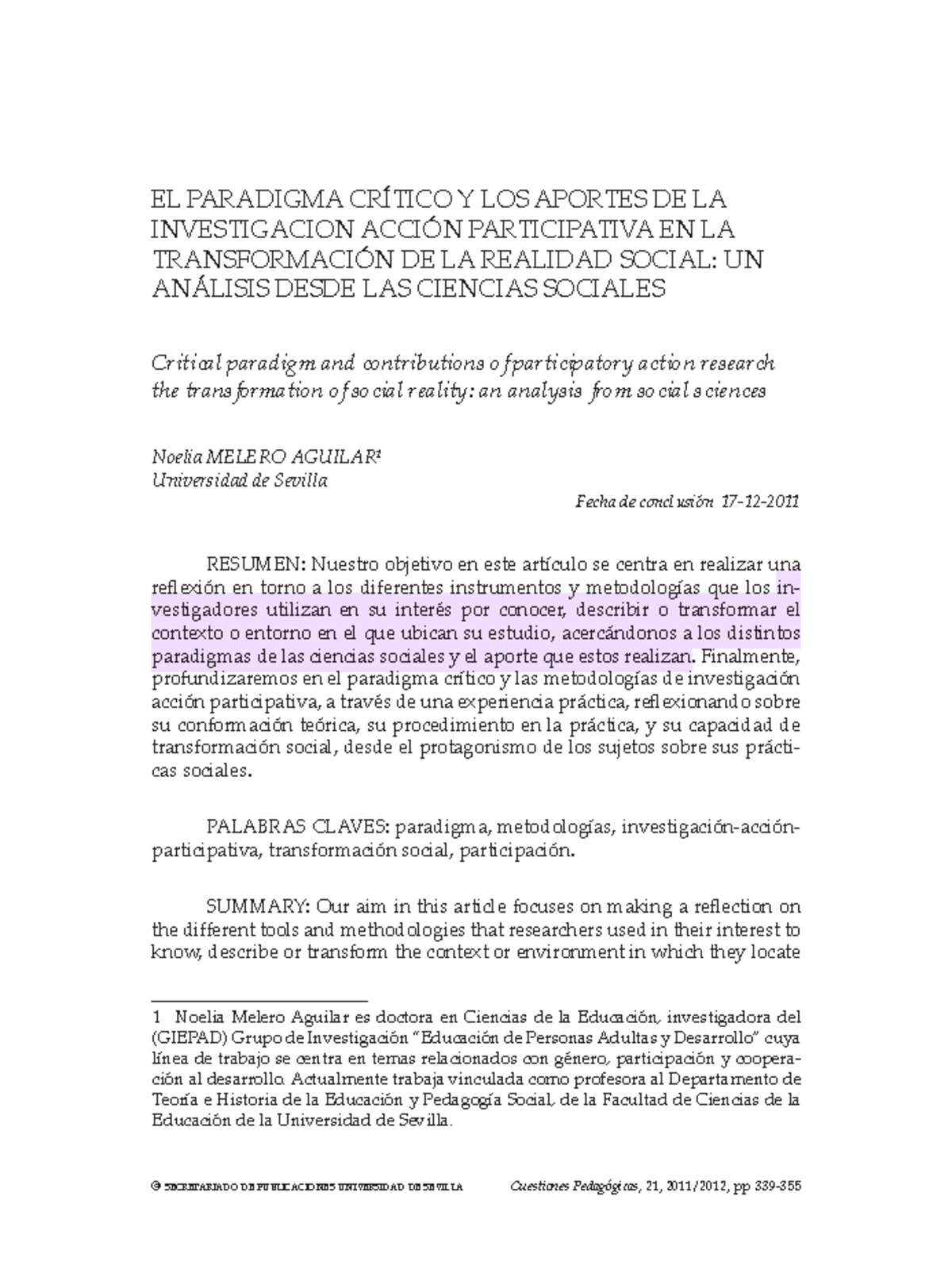 Ciencia Critica IAP - importante - El paradigma crítico y los aportes ...