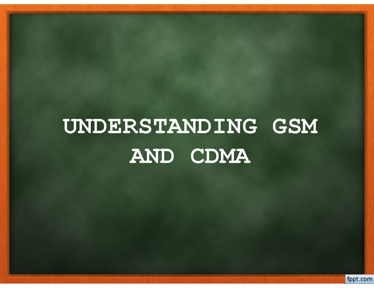 GSM vs CDMA Technologies: A Comparative Study (Unit 1) - Studocu