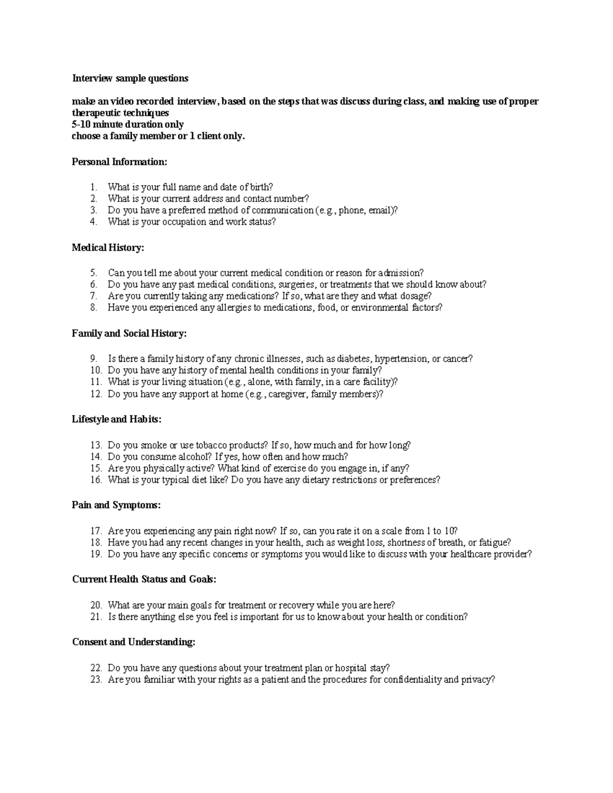 Interview-sample-questions - Interview sample questions make an video ...