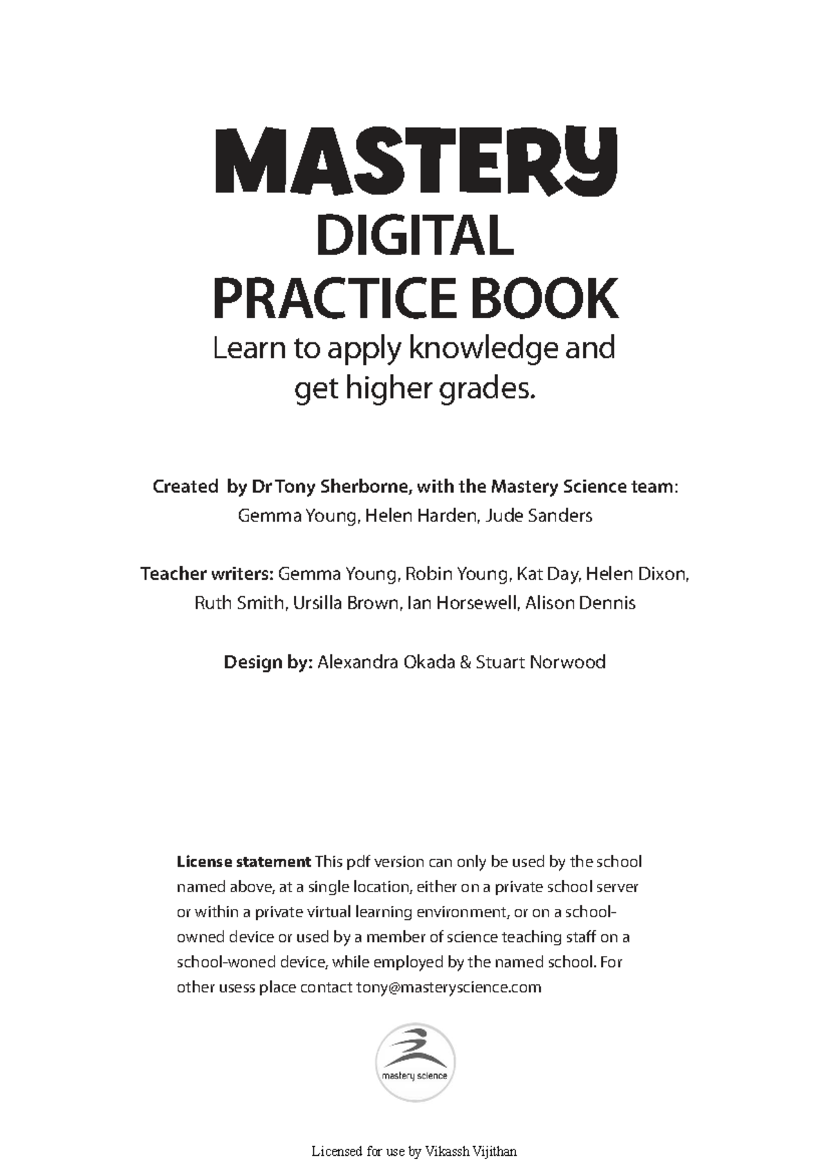 Digital Y7 Mastery Practice Book: Forces, Energy, and Cells - Studocu