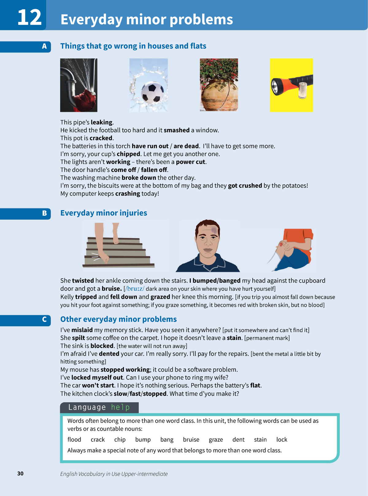 Form 4v Term 2 Vocabulary - Everyday Minor Problems & Injuries ...