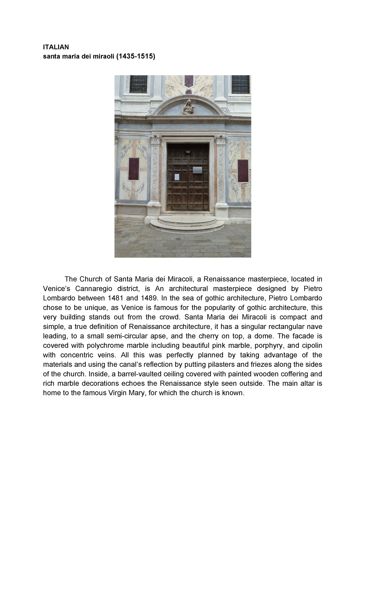Hoa rennaisance plate - .vbcvbfcvbcv - ITALIAN santa maria dei miraoli ...