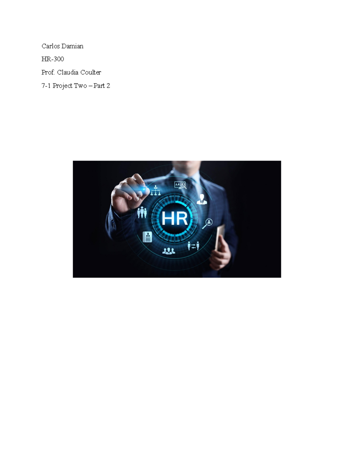 HR 300: Project Two – Part 2 Analysis of HR Mediation Role - Studocu
