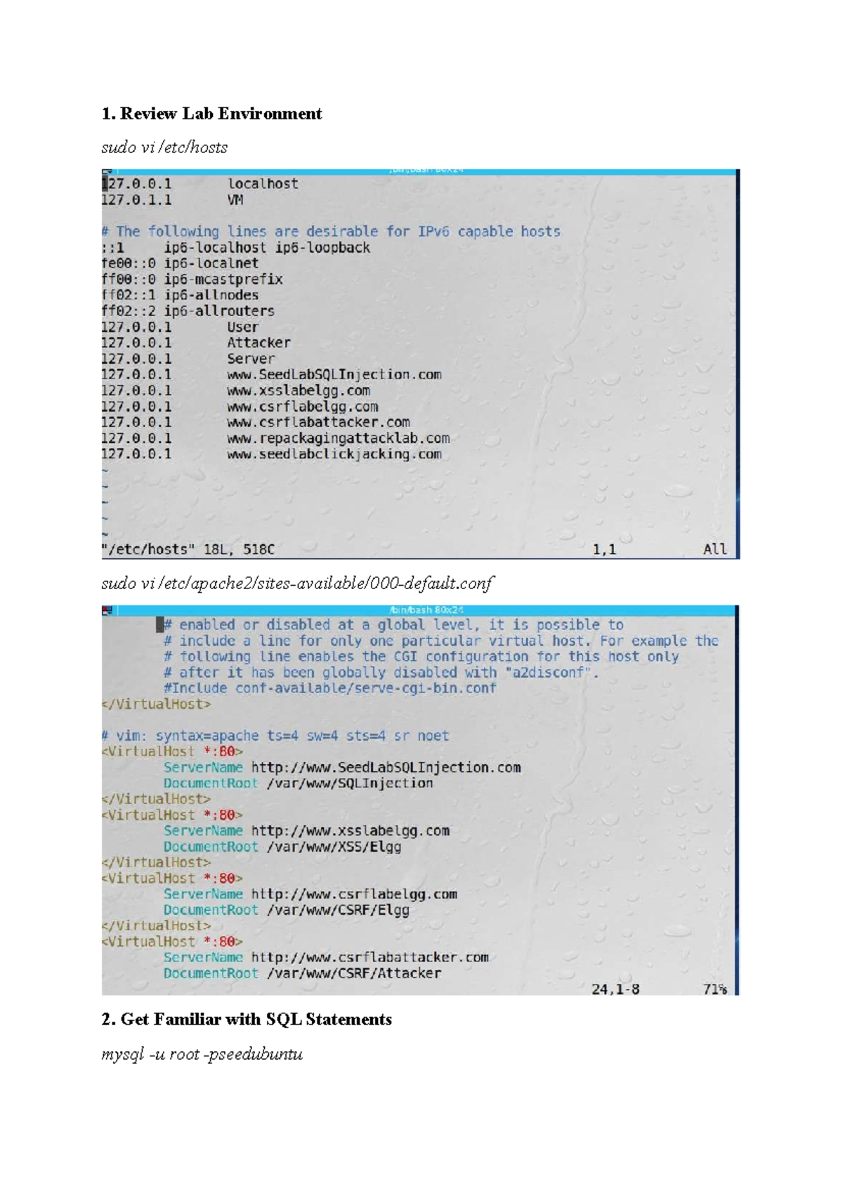Lab 5 Practice: SQL Injection & Database Management Techniques - Studocu