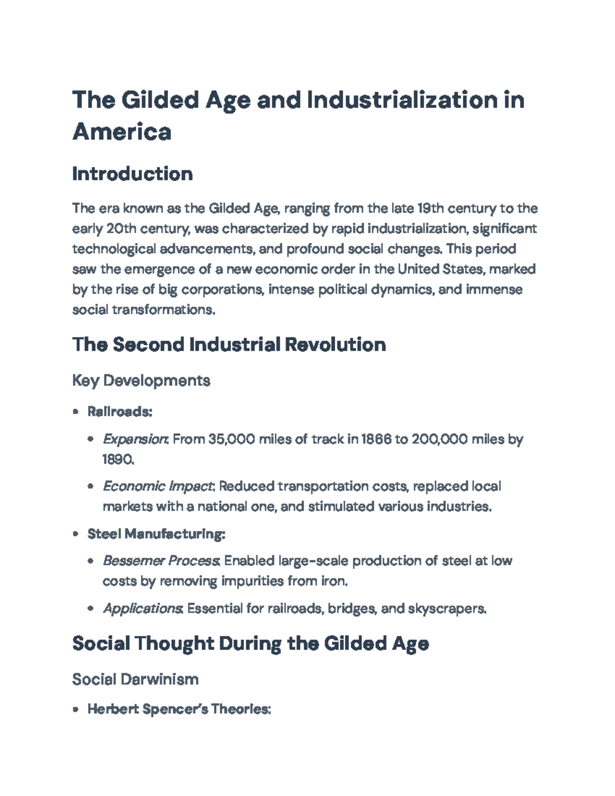 The Gilded Age: Industrialization & Social Change in America Study ...