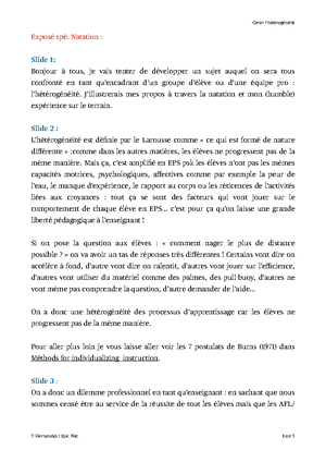 Théorie natation L2 - Rappels fondamentaux 1. Définition : Natation ...