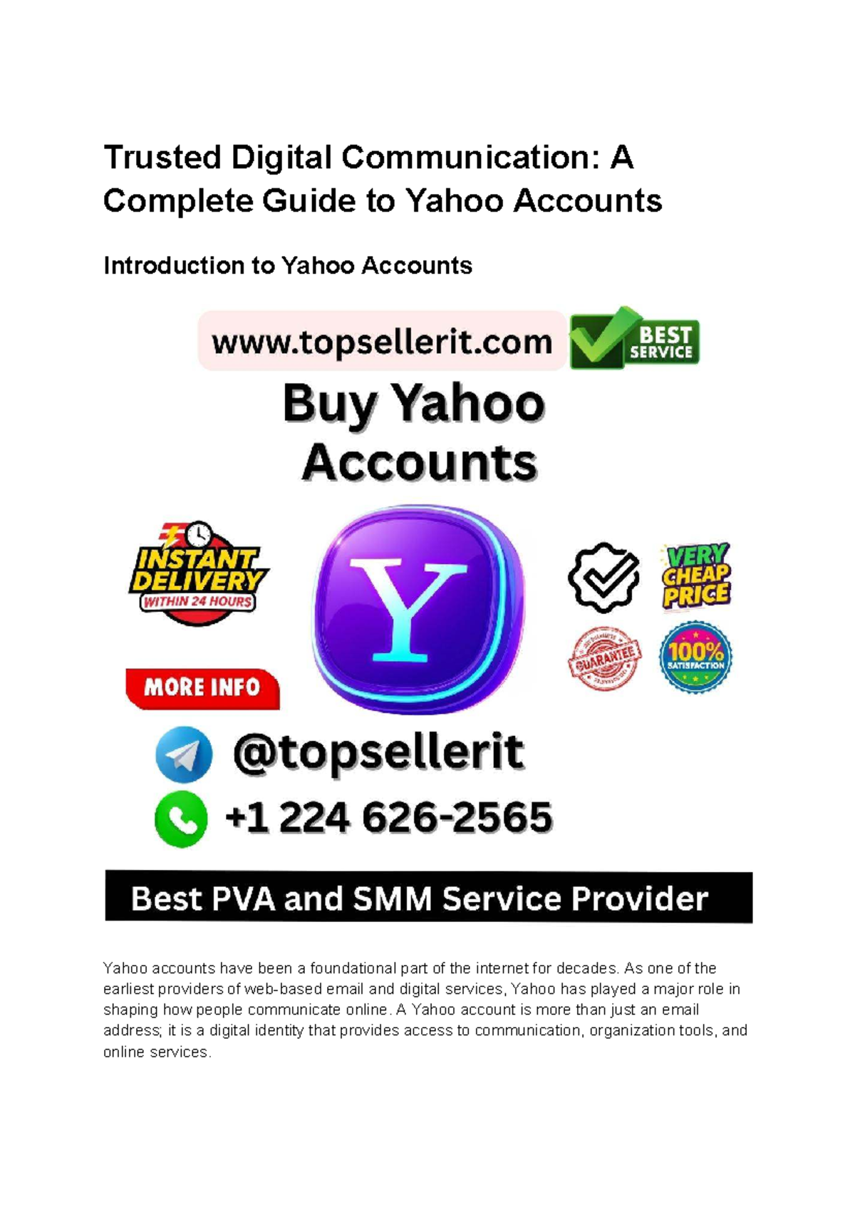 Trusted Digital Communication: A Complete Guide to Yahoo Accounts - Studocu