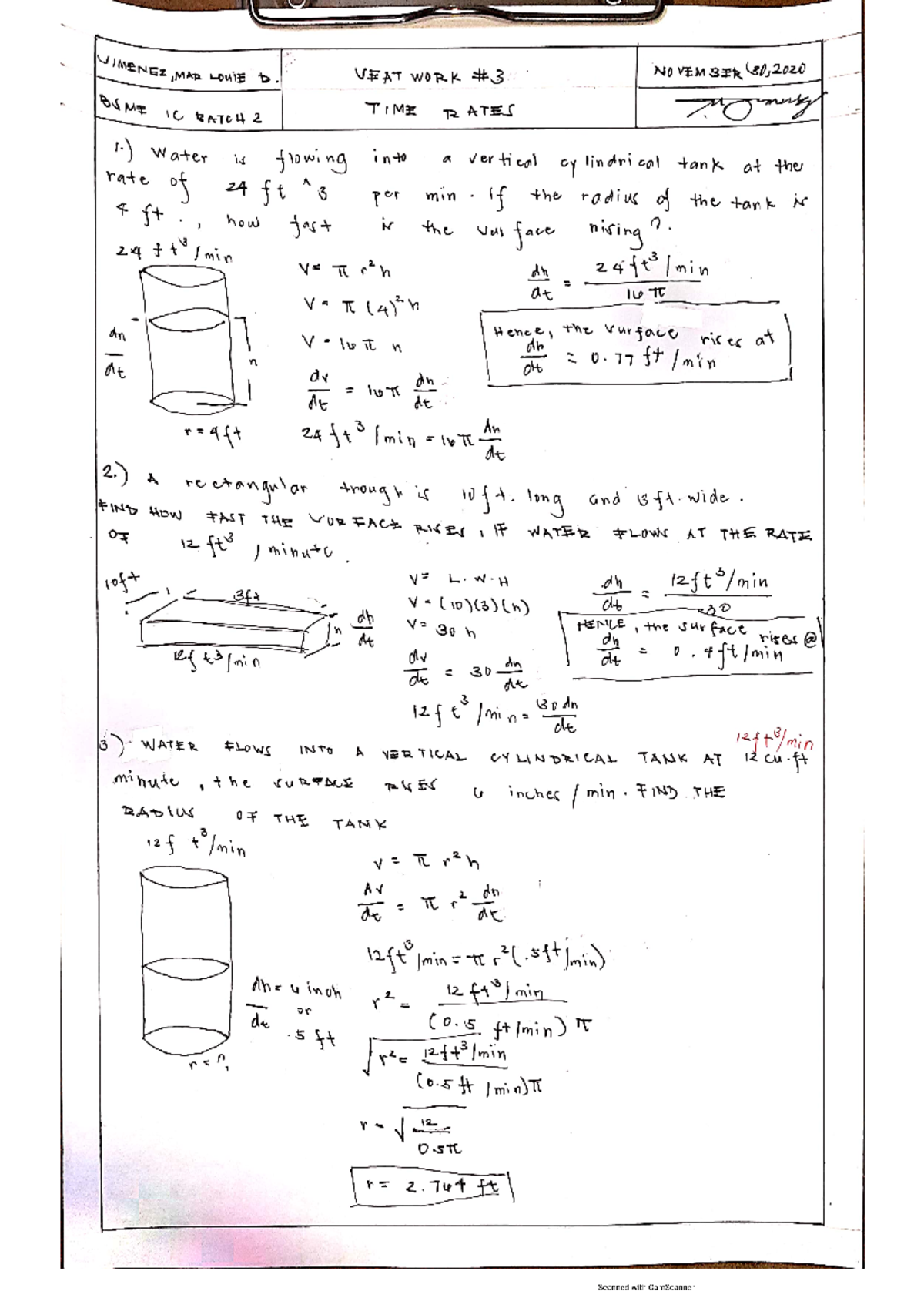 Seatwork No 3 Differential Calculus - Calculus 1 - PangSU - Studocu