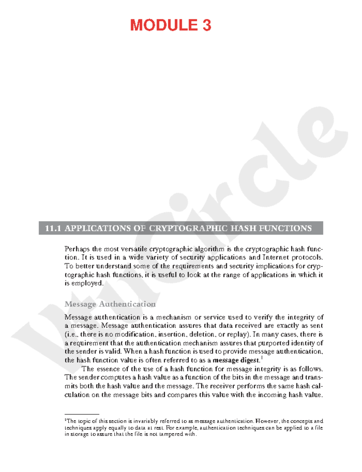 BCS703 Module 3: Applications of Cryptographic Hash Functions - Studocu