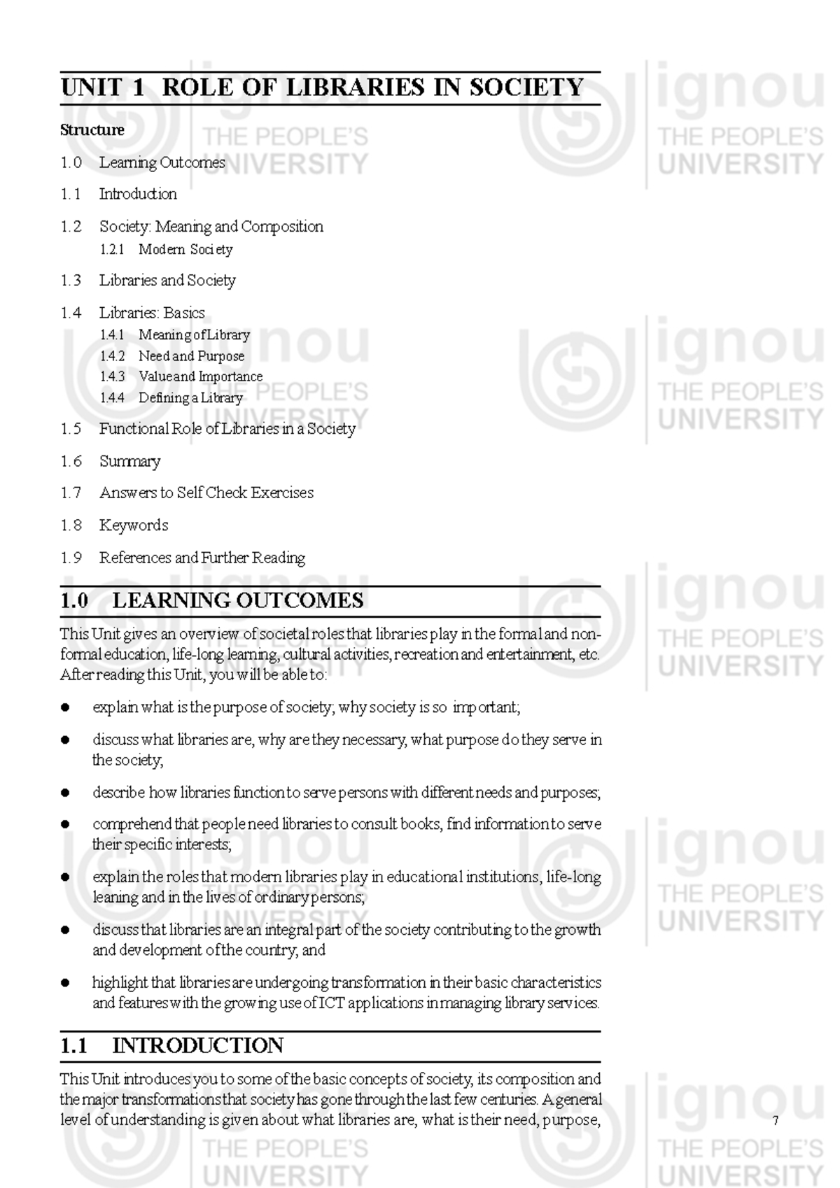 Unit 1 - The Role of Libraries as Social Institutions - Studocu