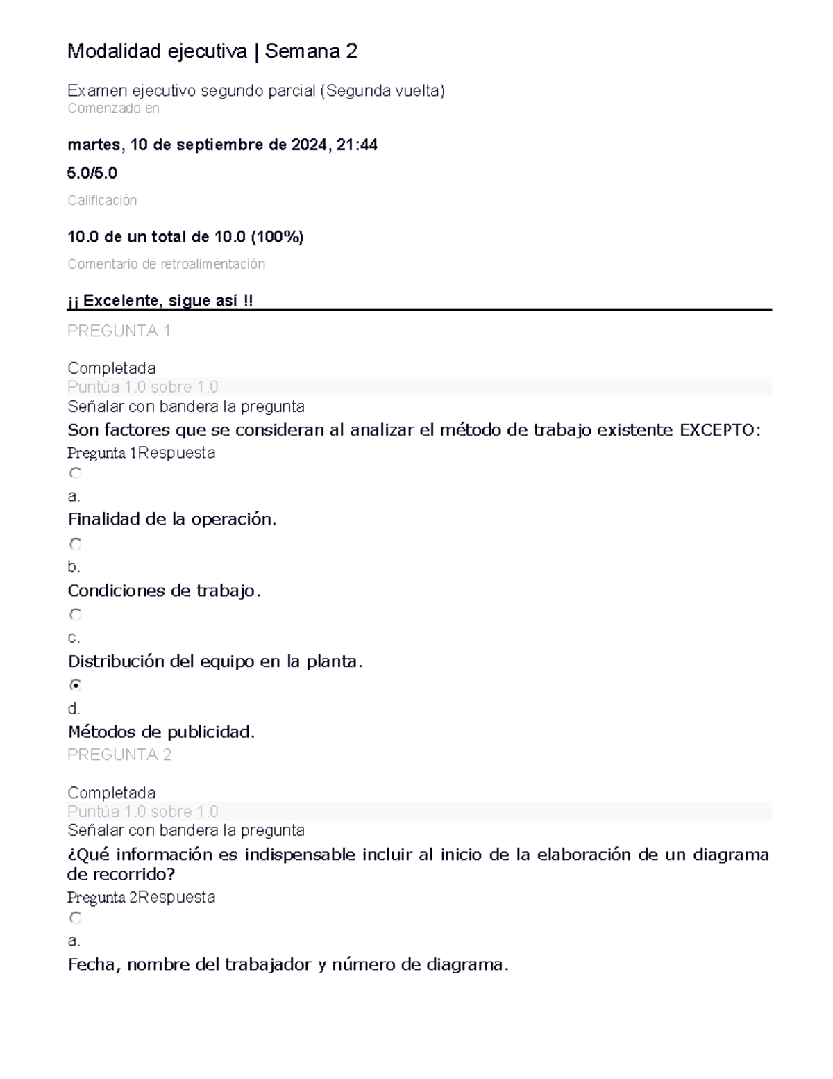 Examen ejecutivo segundo parcial: Modalidad Ejecutiva Semana 2 - Studocu