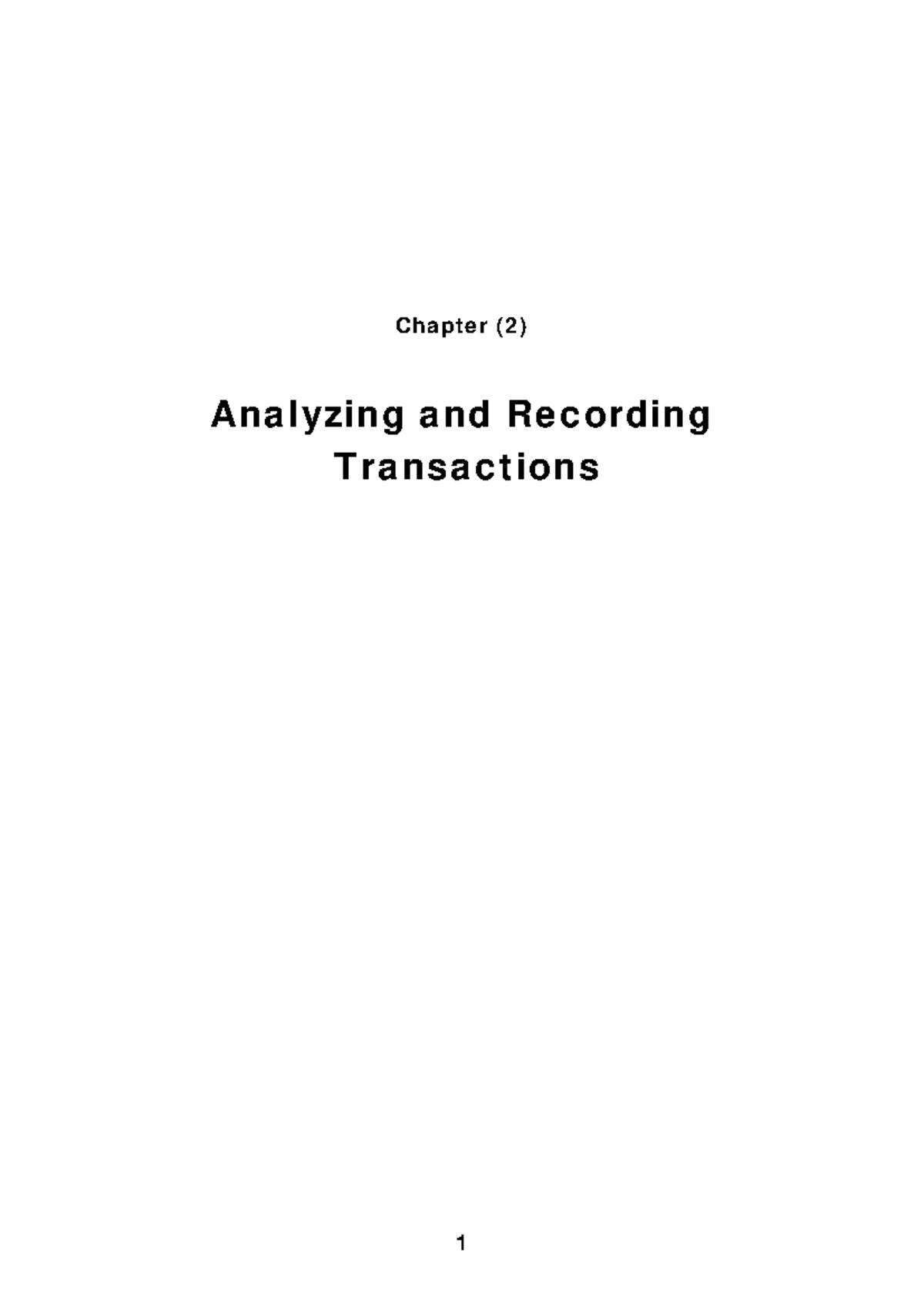 Chapter 2 - Analyzing and Recording Transactions in Accounting 2 - Studocu