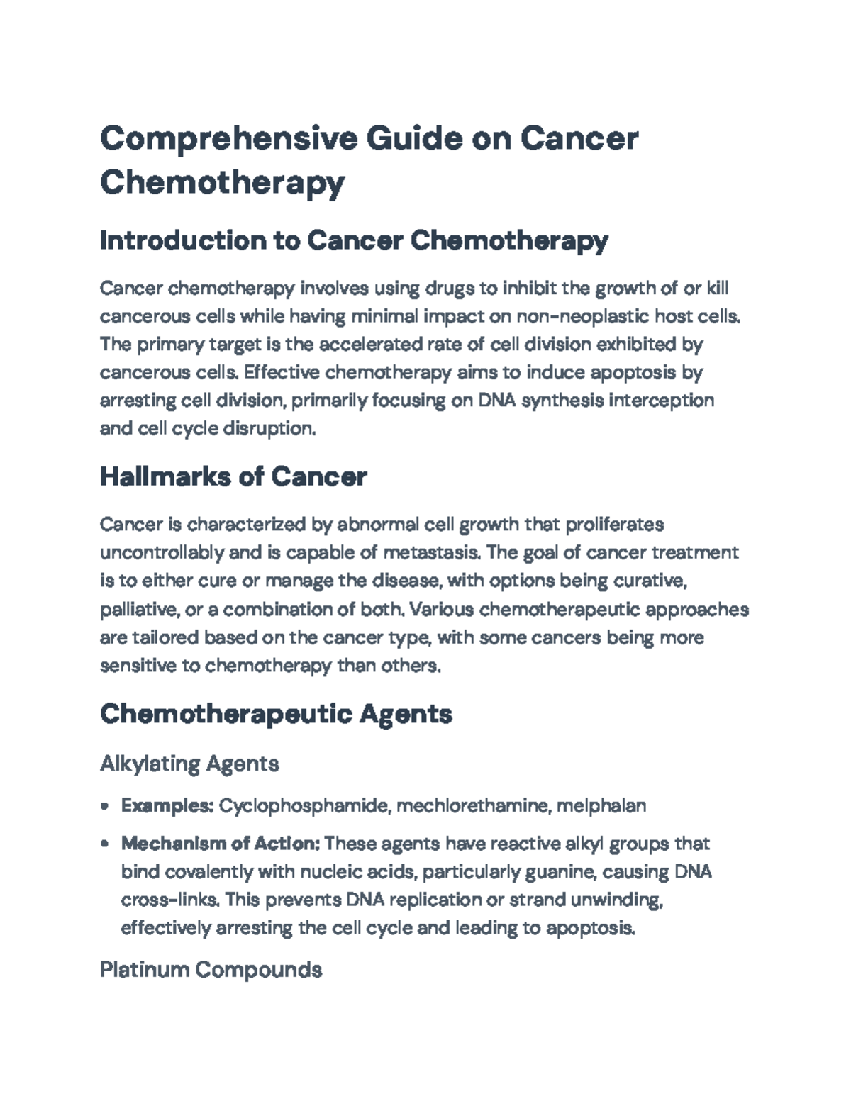 Comprehensive Guide to Cancer Chemotherapy and Treatment Mechanisms ...
