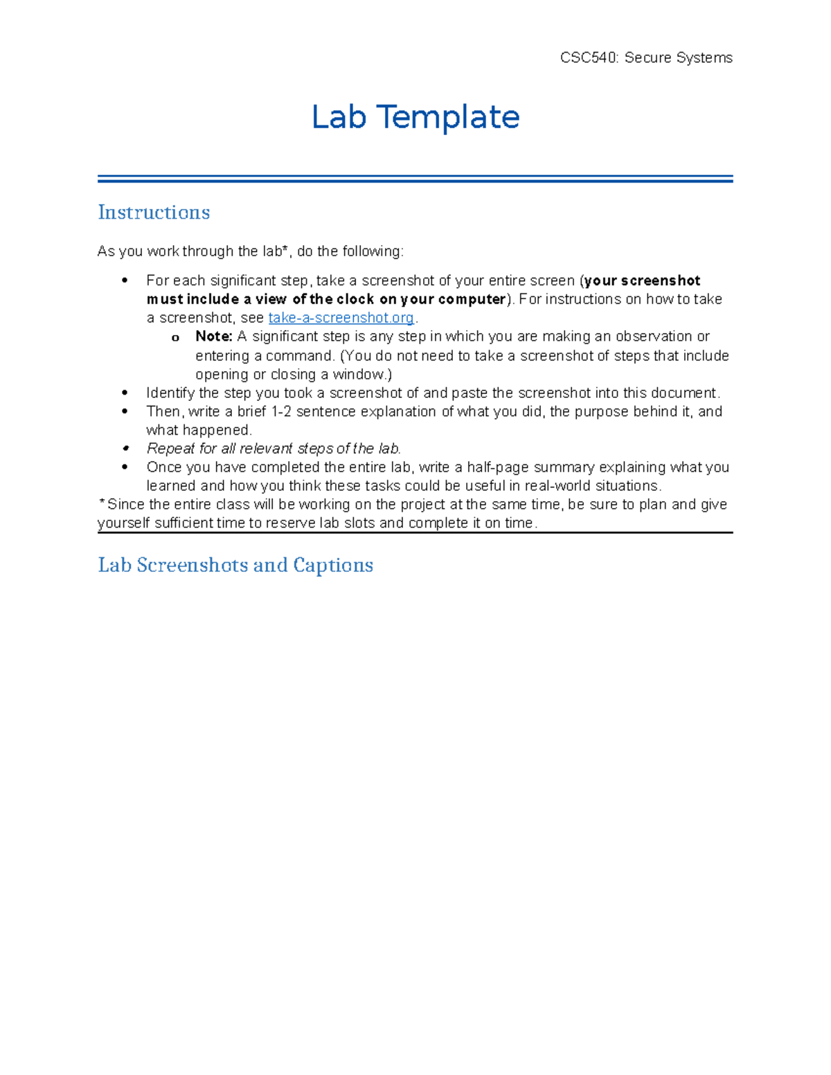 CSC540: Lab 3 - Secure Systems Lab Screenshots & Instructions - Studocu
