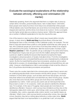 GCSE AQA SOCIOLOGY - 12 Mark Discuss Q's Writing Framework Guide - Studocu