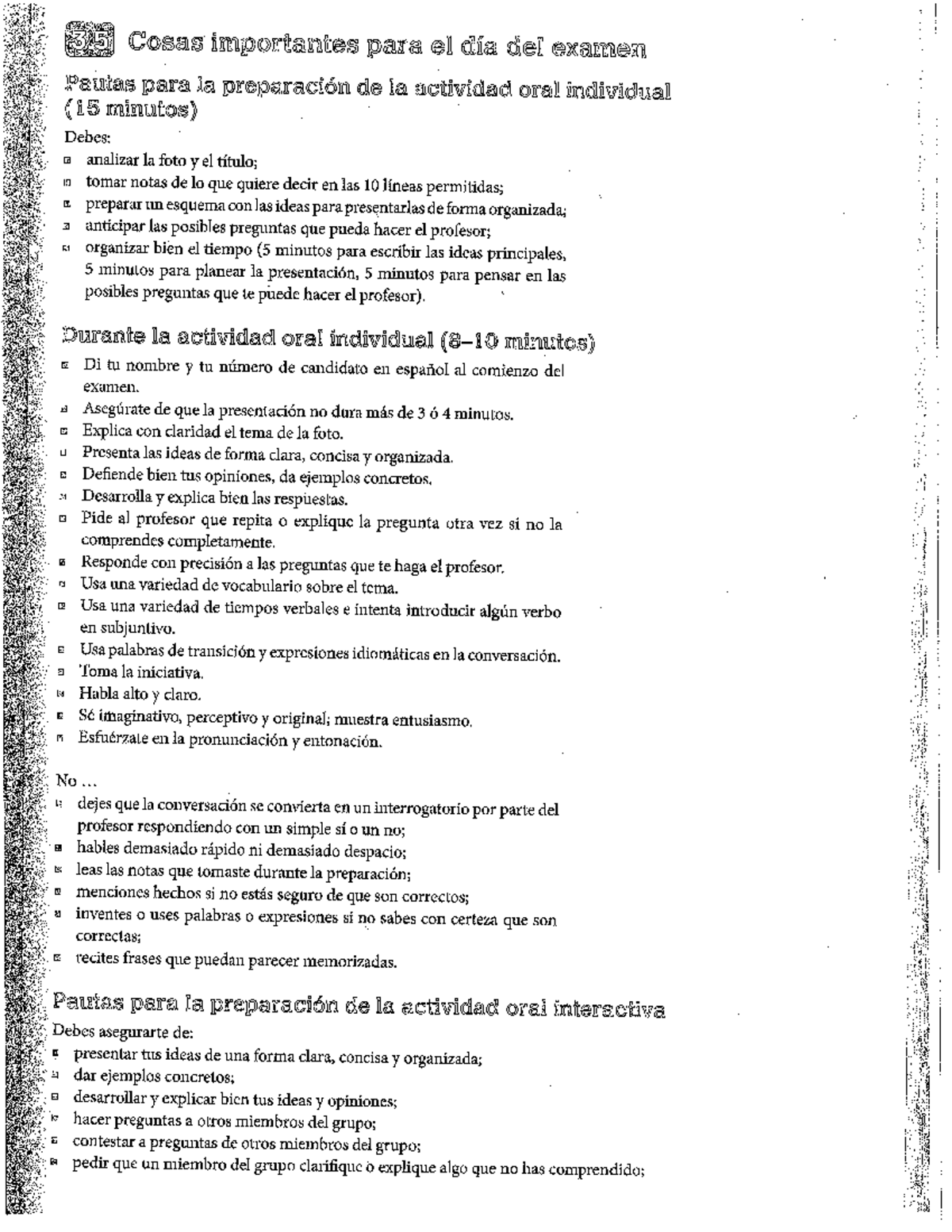 Consejos para el examen oral individual del IB - Studocu