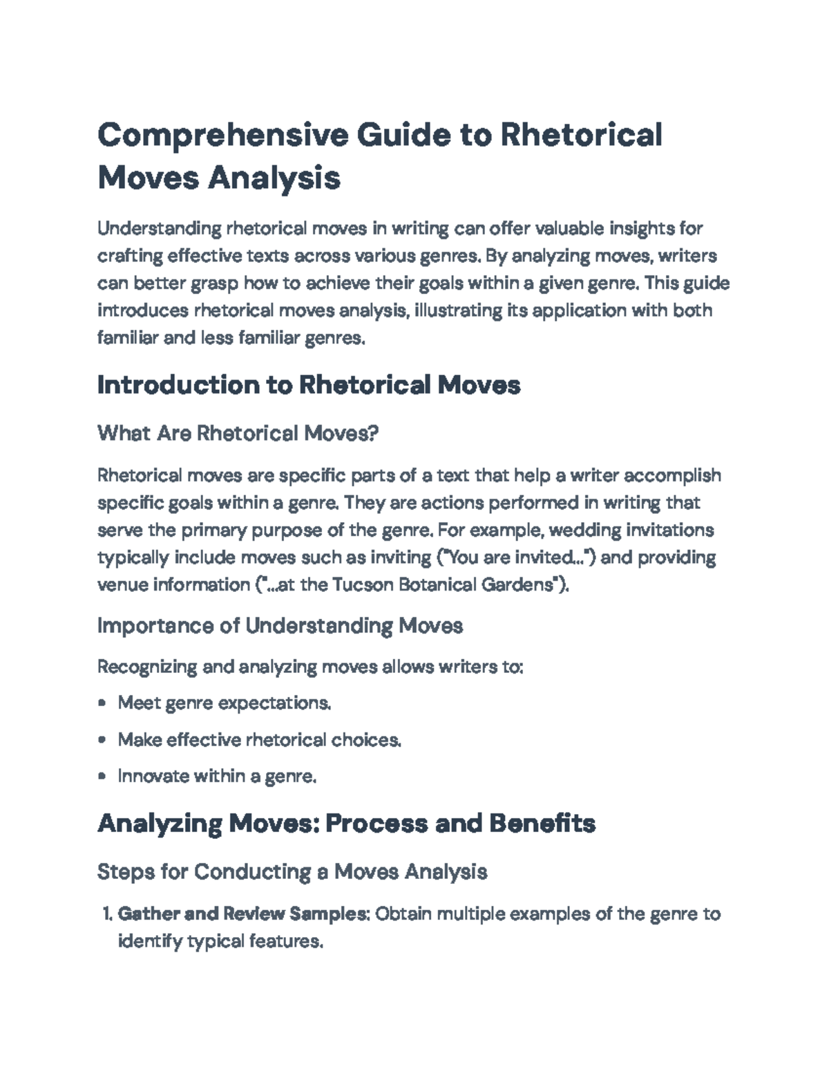 Comprehensive Guide to Rhetorical Moves Analysis: Strategies and ...