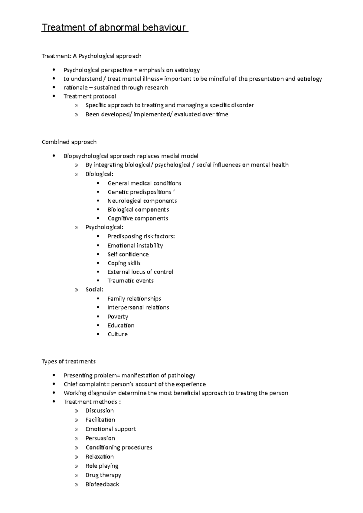 Chapter 16 - Treatment Approaches for Abnormal Behavior - Studocu