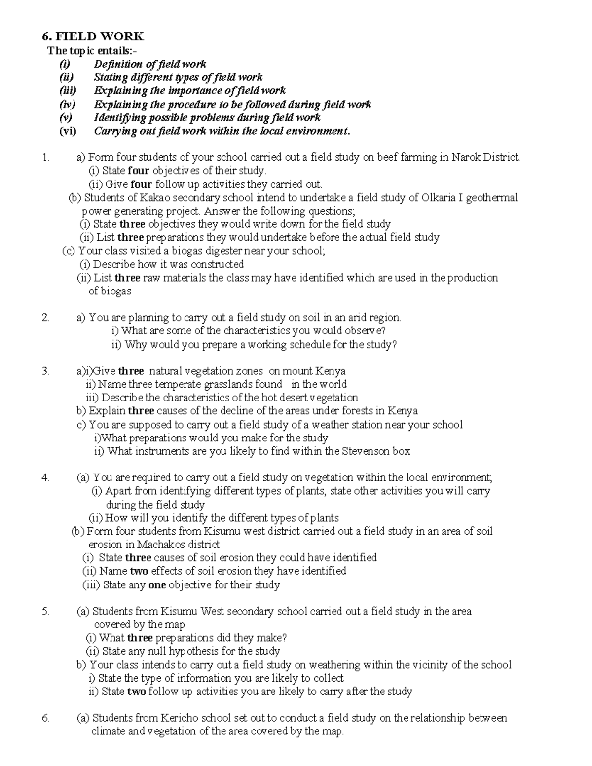 Field Work Q - Comprehensive Study Notes on Field Research Techniques ...