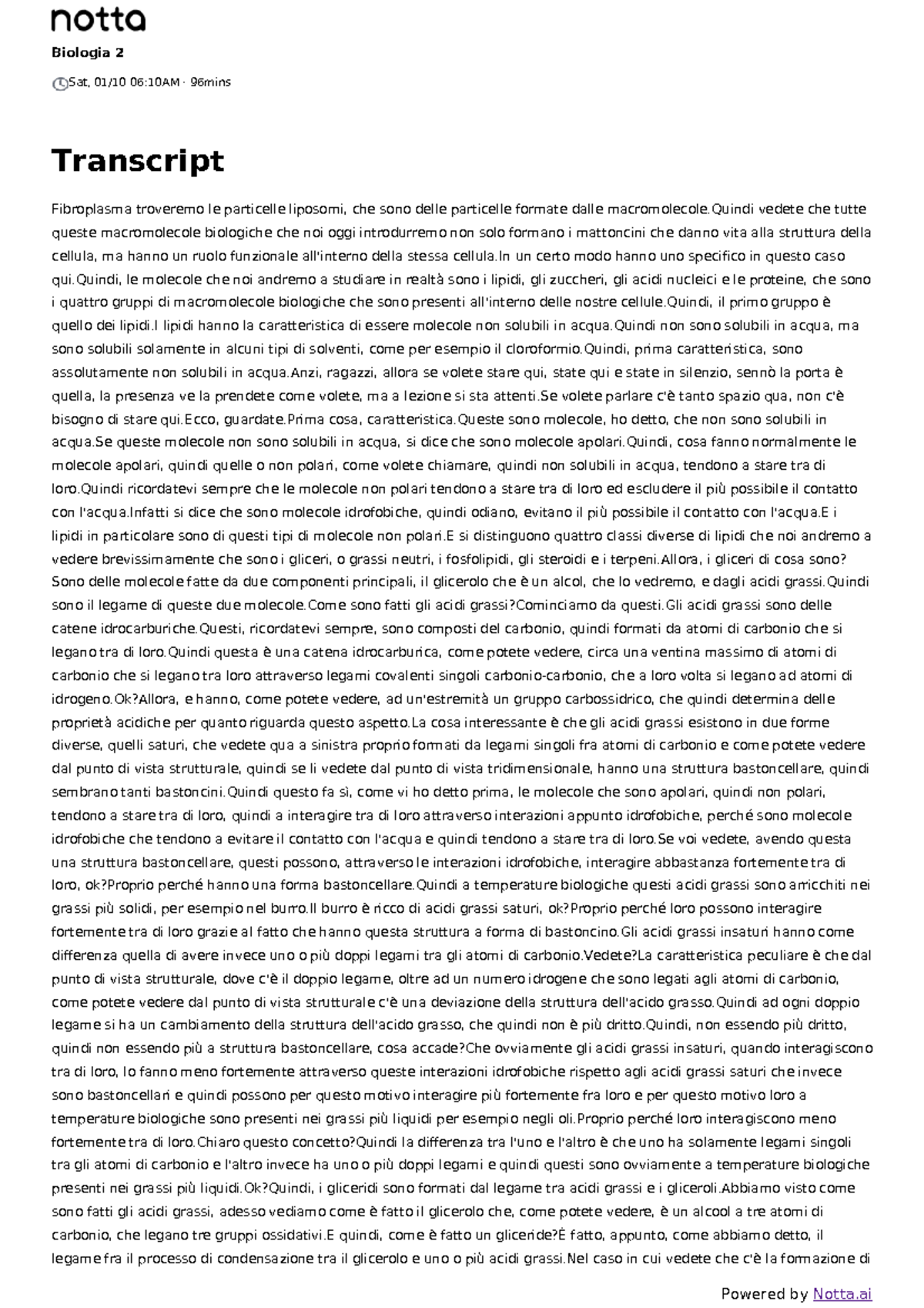 Biologia 2 - Le Macromolecole Biologiche: Lipidi, Proteine e Acidi ...