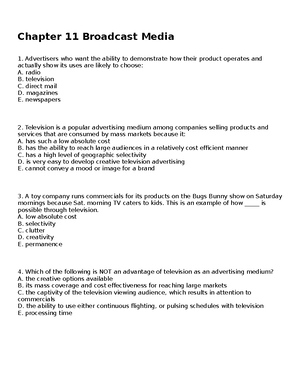Chap012 2 - M/C and answers - Chapter 12 Marketing Communications True ...