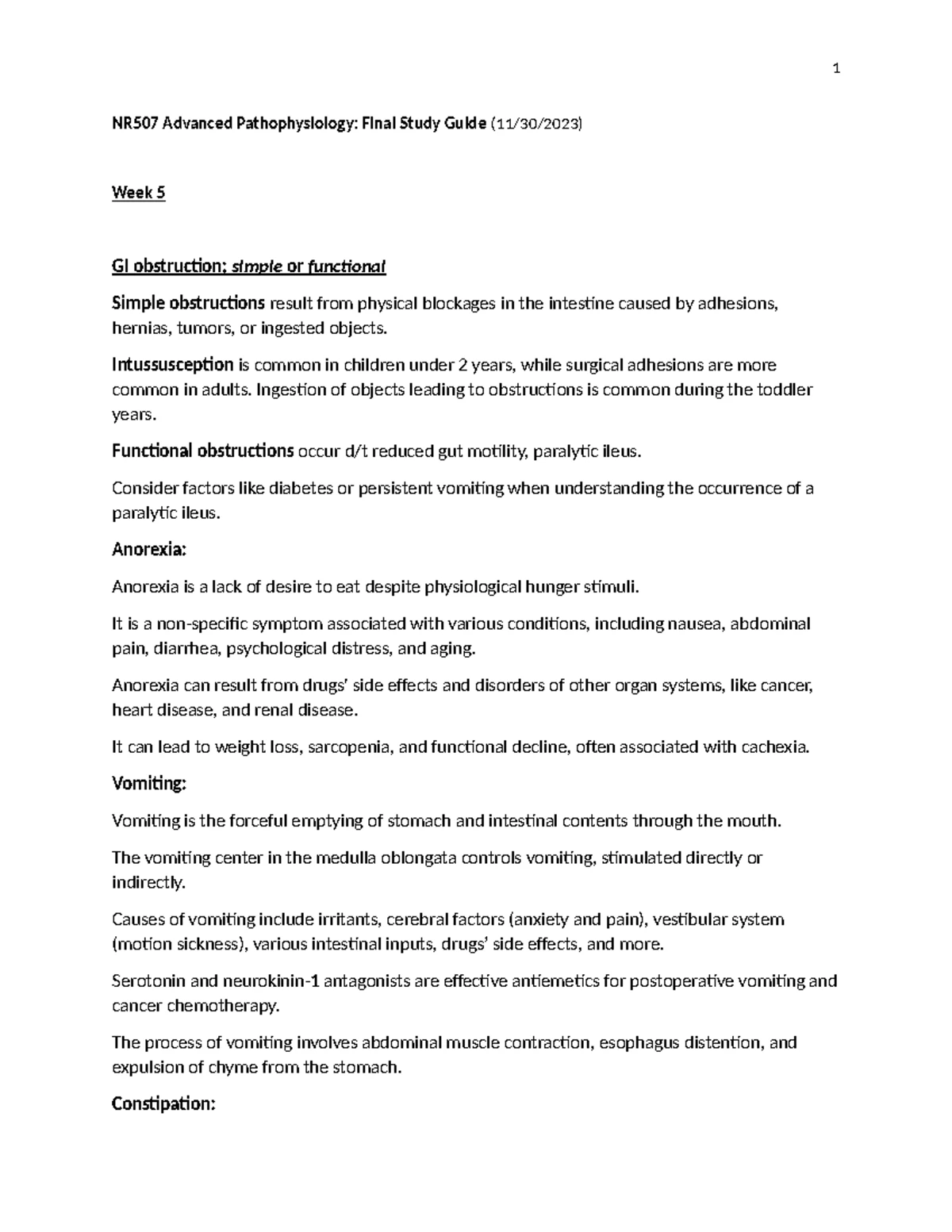NR509 Final Exam Notes: iHuman Case Study on Marvin Webster - Studocu