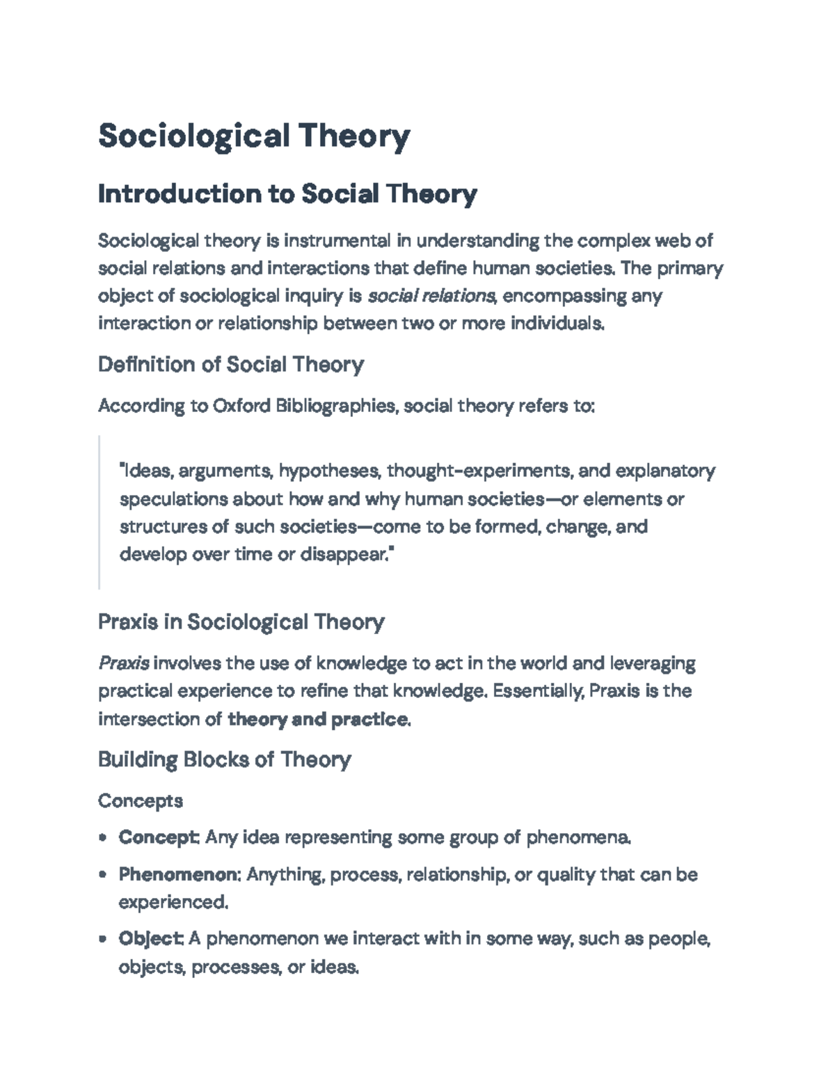 Sociological Theory Overview: Key Concepts and Paradigms Analysis ...