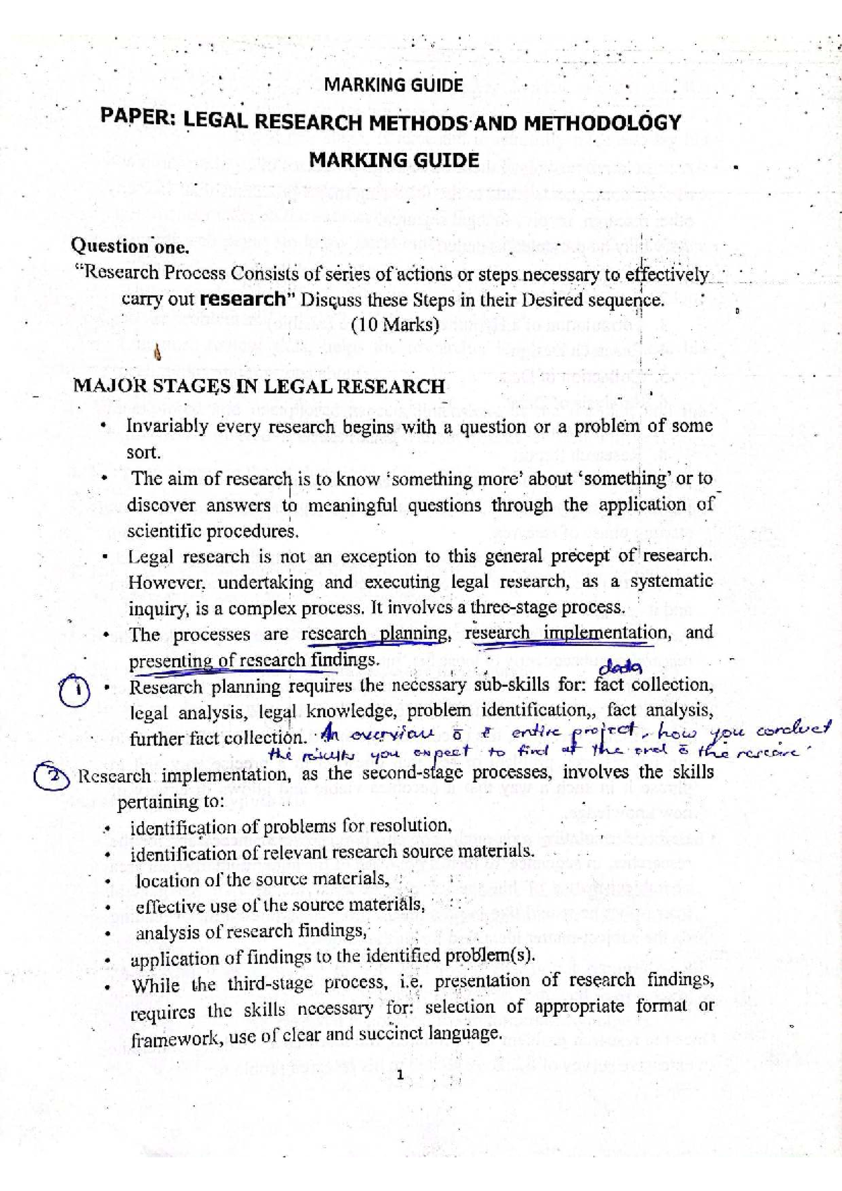 Legal Research Methods & Methodology: Year 3 Lecture Notes - Studocu