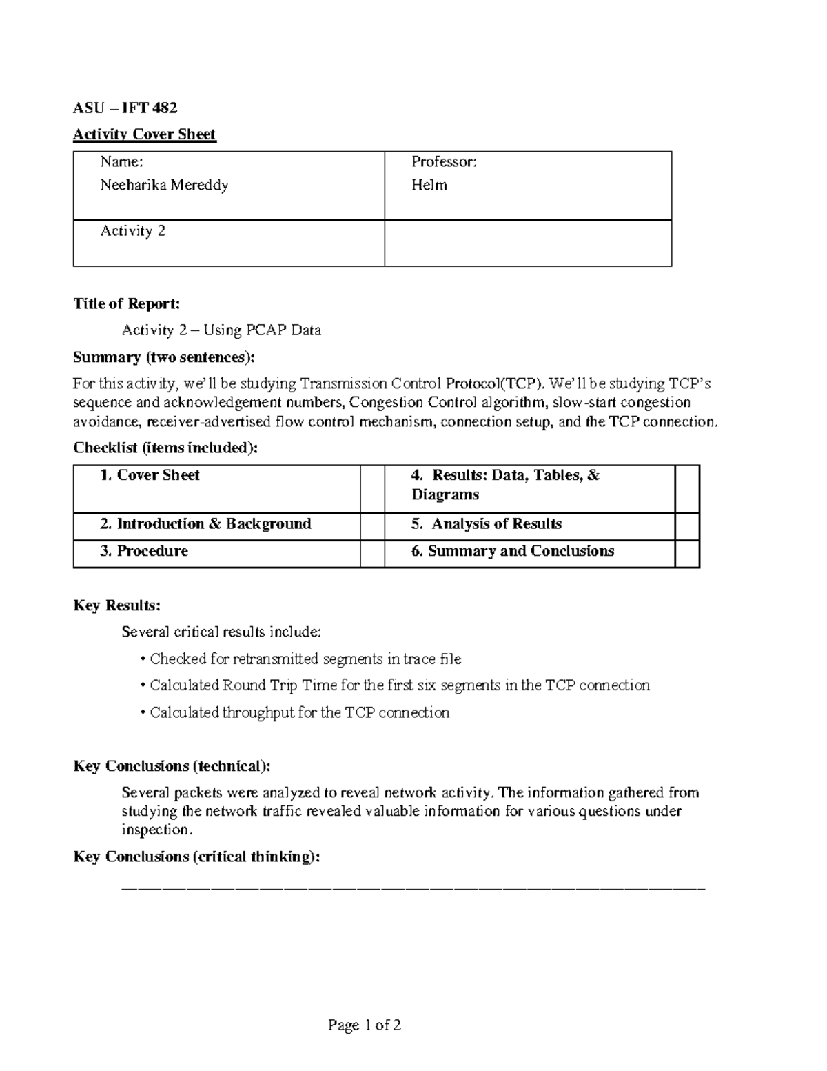 Activity-2 Using PCAP Data - Page 1 of 2 ASU – IFT 482 Activity Cover ...